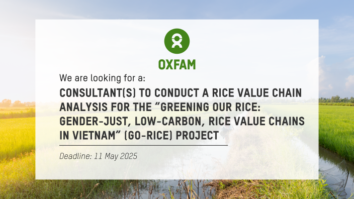 Consultant(s) to conduct a Rice Value Chain Analysis for the “Greening ...