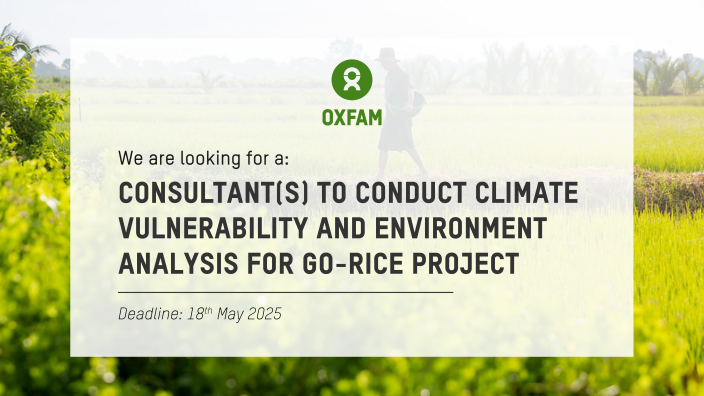 Consultant(s) to conduct climate vulnerability and environment analysis ...