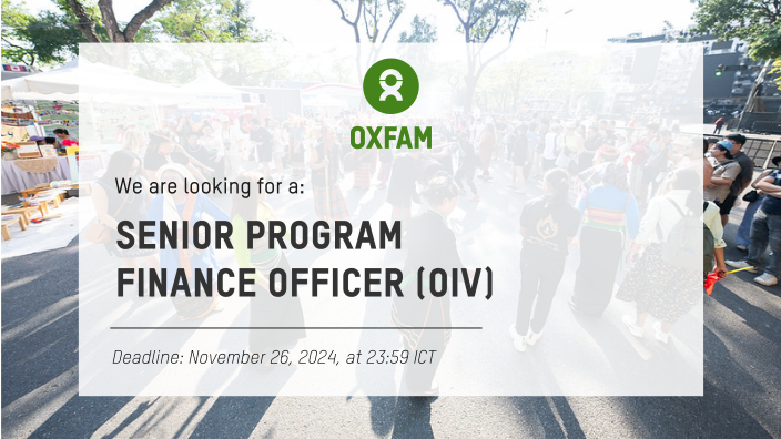 Senior Program Finance Officer | Oxfam in Vietnam