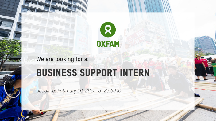 Business Support Intern | Oxfam in Vietnam